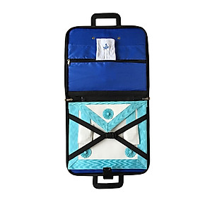 Bricks Masons Masonic MM/WM and Provincial Full Dress Apron Yellow Square Compass Cases -18.5" X 16.5" X 2"