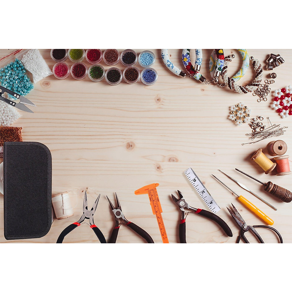 PAXCOO 19Pcs Jewelry Making Tools Kit with Zipper Storage Case for Jewelry Crafting and Jewelry Repair