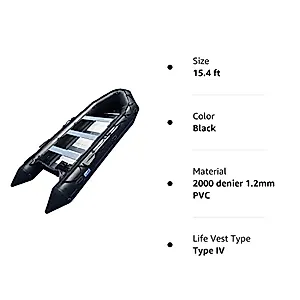 BRIS 15.4 ft Inflatable Boat Inflatable Rescue & Dive Inflatable Raft Power Boat