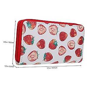 Cabilock Leather Wallet 5pcs wallet strawberry purse girl gifts kawaii plant accessories girls gifts fruit Ornament Miss leather Purses