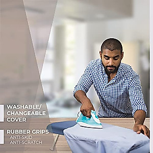 Bartnelli Tabletop Ironing Board Size 24x14 with Reinforced Steel Legs for Extra Stability, and Extra Layer Cover Padding for Smooth and Easy Ironing, Intelligent Locking System to Easily Fold Away