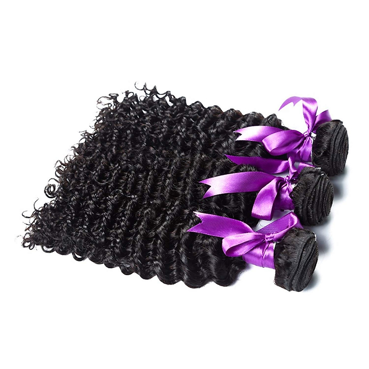 Hair Extensions, Wigs & Accessories Human Hair Wig 360 Lace Frontal With 3 Bundles Brazilian Deep Wave Bundles With Closure 100% Non-Remy Human Hair Bundles for Women (Length : 26 28 28 Closure20)