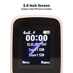 FOSA Senior Cell Phone, 2G GSM, High Volume Unlocked Basic Mobile Phone, 2.4 Inch Large Screen, Dual SIM Supported, Big Buttons Unlocked Cellphone for The Elderly Parents (Pink)