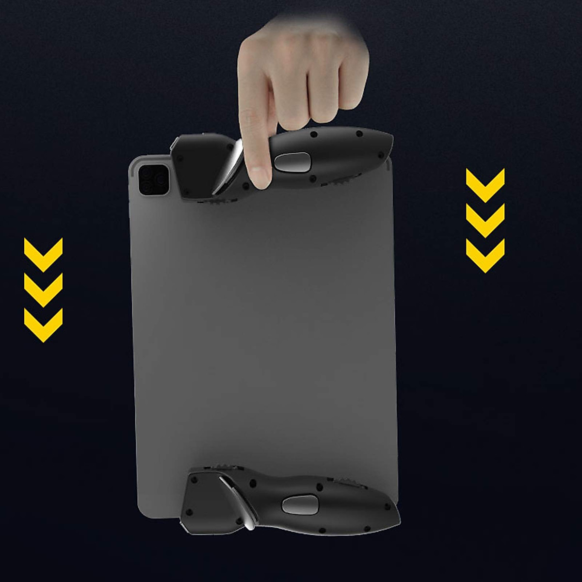 HUAYUWA Tablet Game Joystick Trigger Handle 6 Finger L1R1 Shooter Fire Aim Button Controller Fits for iPad Android Tablet PUBG Game Accessories