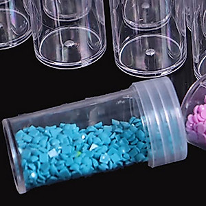 Transparent Diamond Painting Storage Containers, 30/60/90/120 Bottles Small Jewelry DIY Container Bottles for Beads