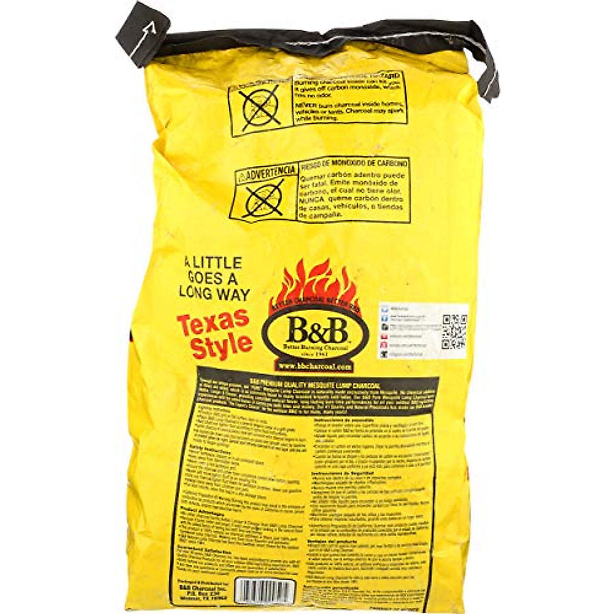 B&B CHARCOAL Charcoal Lump Mesquite, 128 OZ