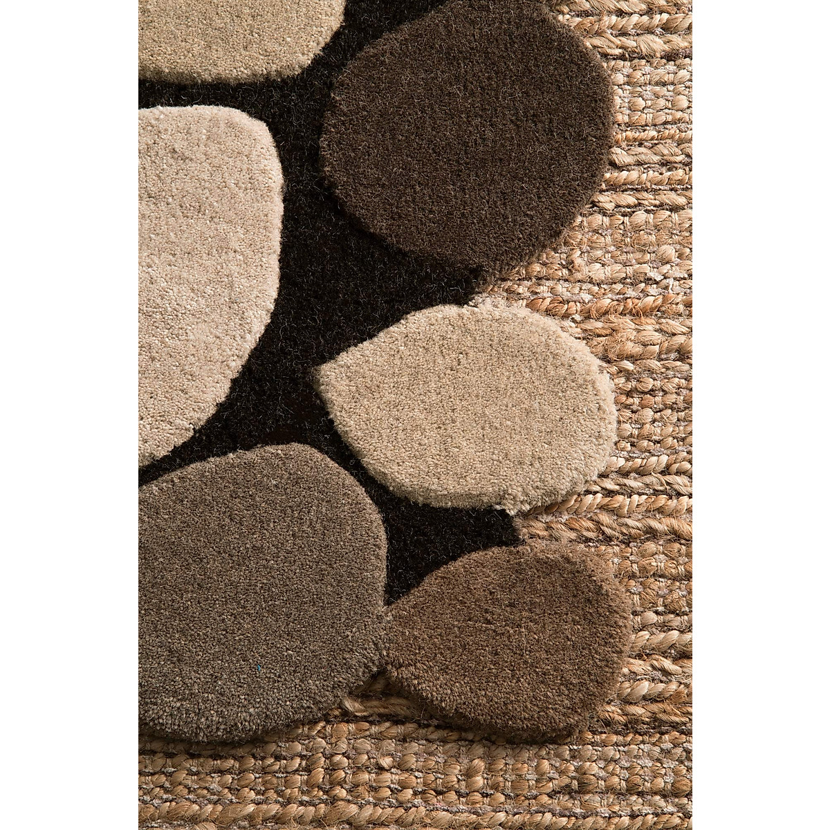 nuLOOM Hand Tufted Pebbles Area Rug, 5' x 8', Natural