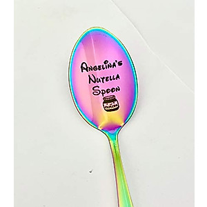 Custom Engraved kids name Nutella spoon Dinnerware Utensil Party Gift