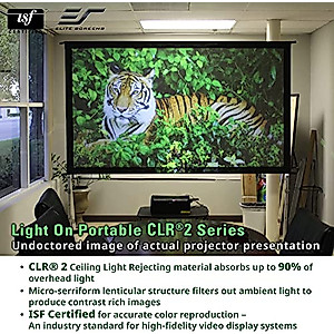 Elite Screens Light-On CLR 2 Series, 103" Diag. 16:9, Ceiling Ambient Light Rejecting Folding-Frame Portable Screen, LPS103H-CLR2
