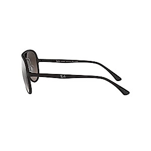 Ray-Ban Rb4320ch Chromance Aviator Sunglasses, Matte Black/Polarized Grey Mirrored Silver, 58 mm