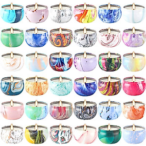 YOROXRG 36 Packs Scented Candles Gift Set, Fragrances Candle for Women, 2.5 OZ Portable Jar Candle for for Spa, Yoga, Bath, Aromatherapy, Stress Relief