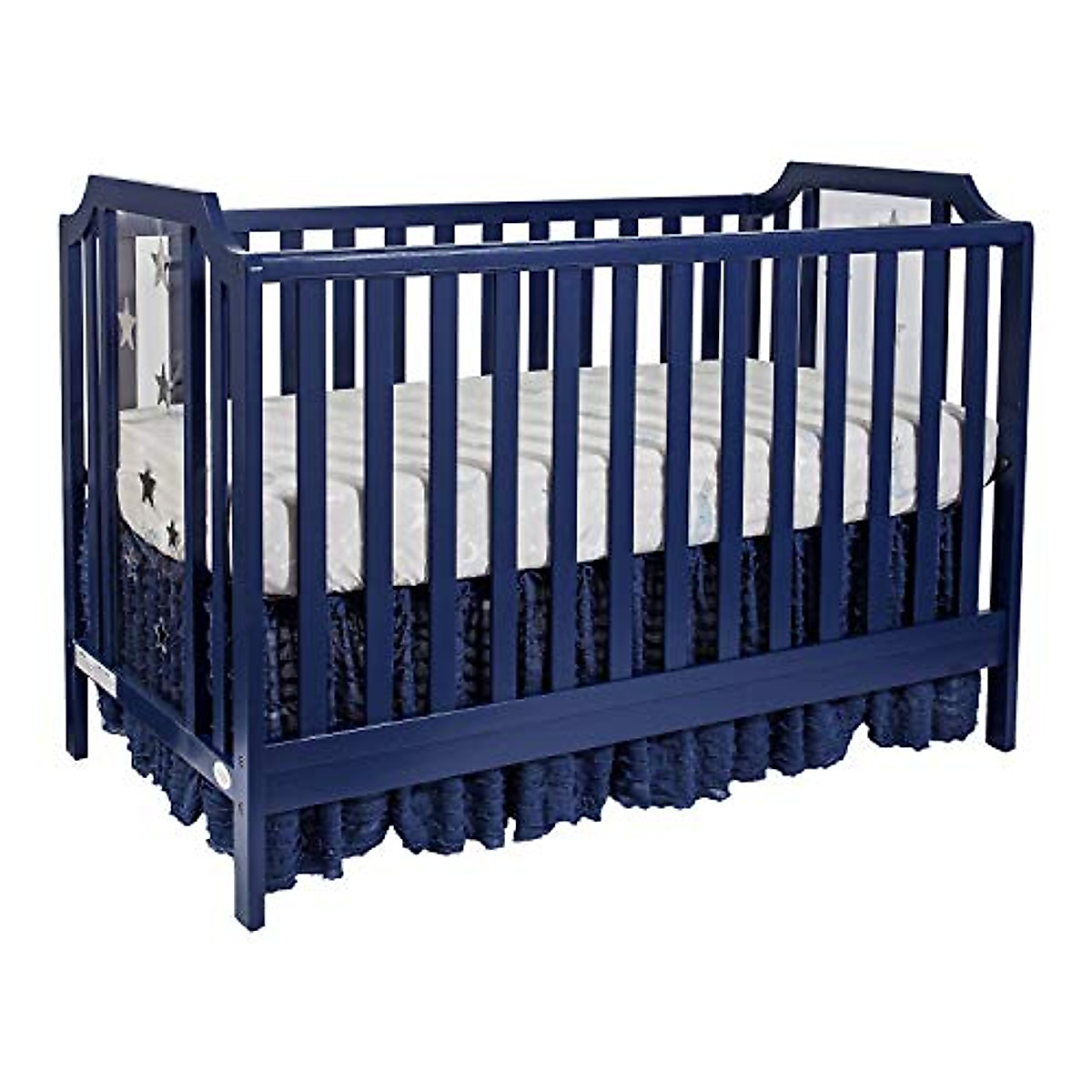 Suite Bebe Celeste 3 in 1 Convertible Island Crib Wood and Acrylic, Navy Blue