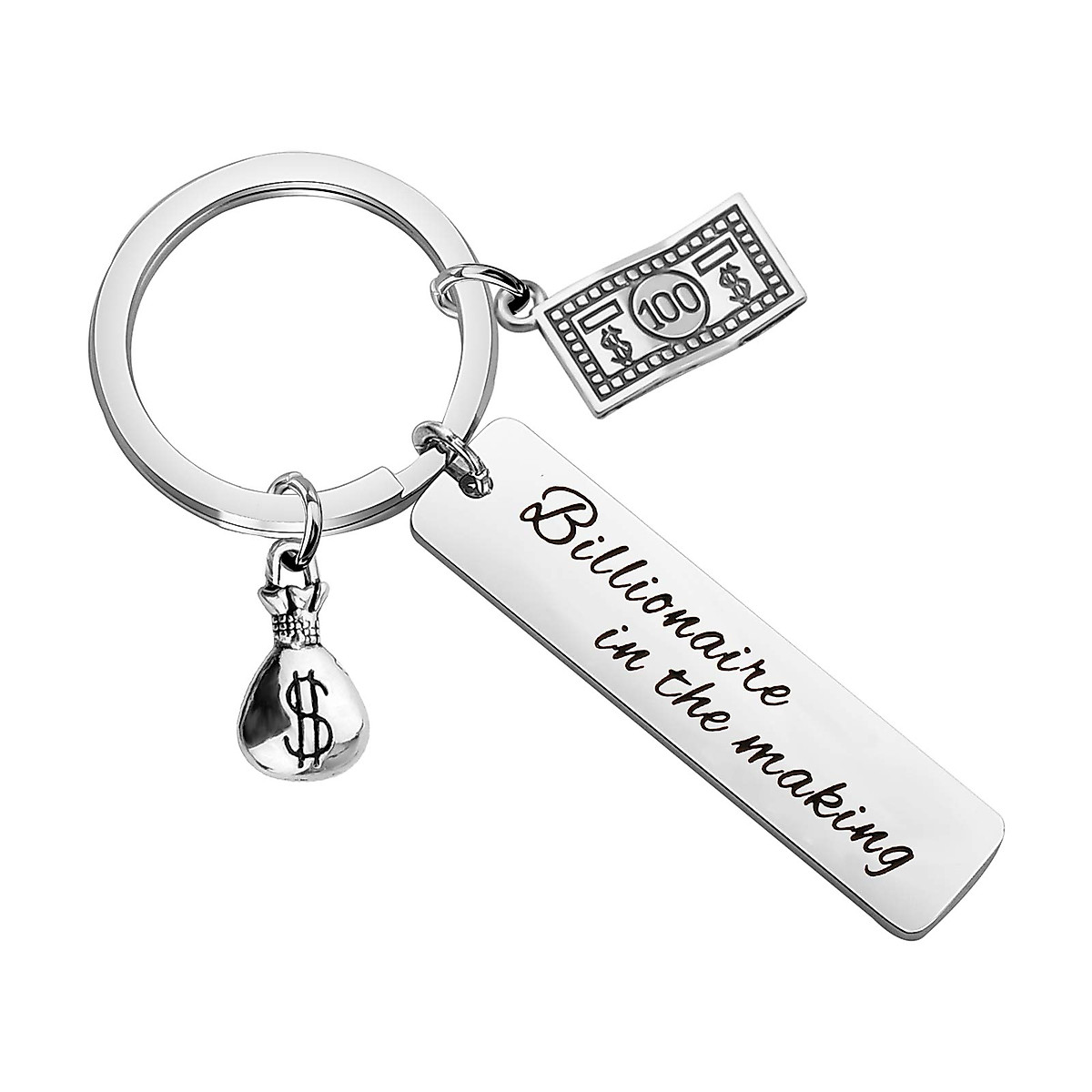 CENWA Entrepreneur Gift Future Billionaire Gift Boss Gift Billionaire In The Making Keychain Business Owner Gift (Billionaire In The Making K)