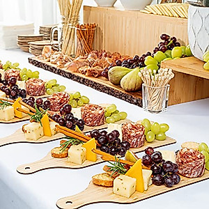 Restaurantware Nature Tek Bamboo Disposable Cheese/Charcuterie Board - 11 3/4" x 3 1/2" - 2 count box
