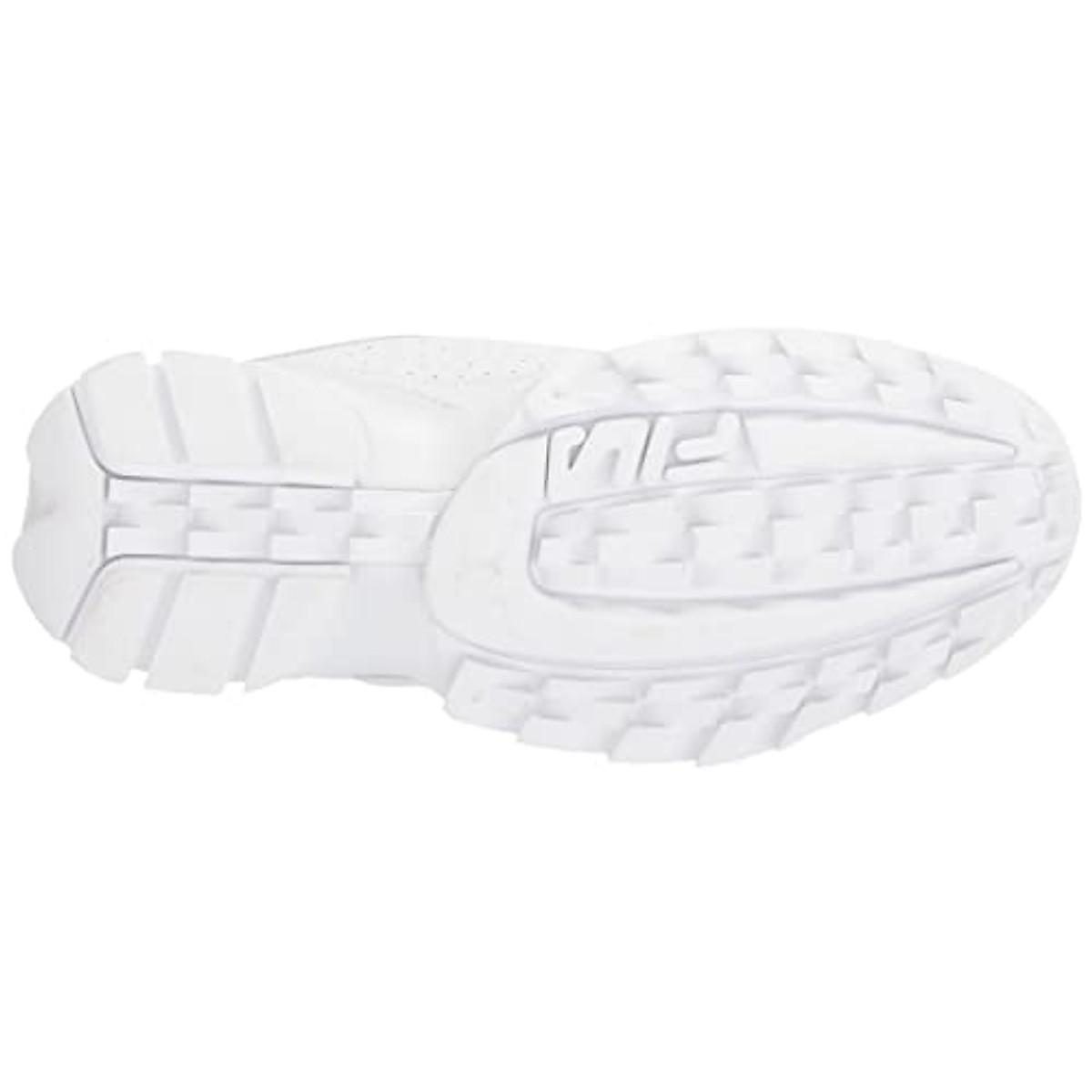 Fila Women's Disruptor II Premium Comfortable Sneakers, White/Navy/Red, 8.5