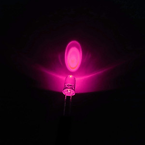 BOJACK 10 Colors 200 Pcs 5mm LED Diode Lights Assored Kit Pack (Transparent DC 2V - 3.2V 20mA) Bright Lighting Bulb Lamps Electronics Components 5 mm Light Emitting Diodes Parts