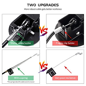 Baridwon 1 Set Recliner Replacement Parts, Durable Recliner Release Pull Handle with Recliner Pull Cable, Repair Replacement Parts Compatible with Most Furniture of Recliner Chair Sofa Couch