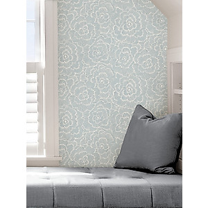 NuWallpaper NUS4048 Saraya Peel & Stick Wallpaper, Blue