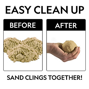 National Geographic Blue Marble Moon Sand - 12 Lbs. of Play Sand with Castle Molds (Natural) - A Fun No Mess Sensory Activity, Kids Fake Sand Play Set, Sensory Bin Filler