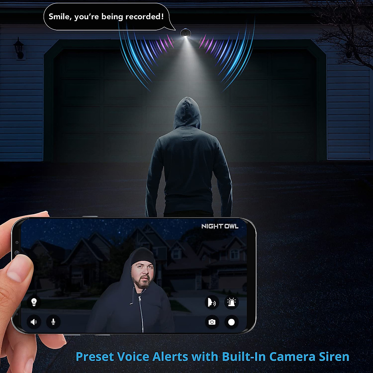 Night Owl 16 Channel Bluetooth Video Home Security Camera System with (10) Wired 1080p HD Indoor/Outdoor Spotlight Cameras with Audio and 1TB Hard Drive (Expandable up to 16 Cameras)