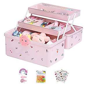KVSERT Children's Hair Accessories Box Baby Head Rope Hairpin Rubber Head Jewelry Cute Jewelry Box-M
