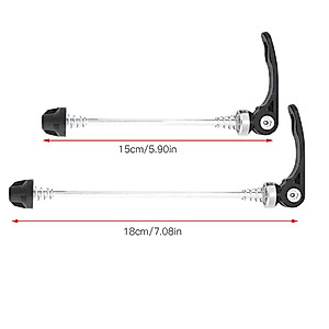 Dilwe 2pcs Bike Skewers, Alloy Quick Release Skewer Set Bike Replacement Repair Parts Accessory for Road Bike Bike