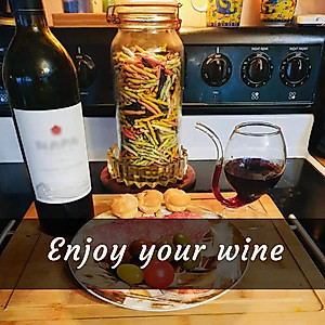 Sekopesy Creative Vampire wine Glass,Transparent Wine Decanter with drinking Tube Straw,long tail sipper glassware for Whiskey Port Wine Cocktail