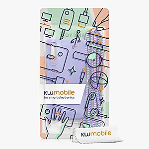 kwmobile Crossbody Case Compatible with Samsung Galaxy A50 Case - TPU Silicone Cover with Strap - Lavender