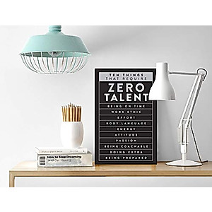 Business Wall Art, Office Motivational Sign With Easel Backer Stand, Inspirational Wall Art Decor 11''x17''