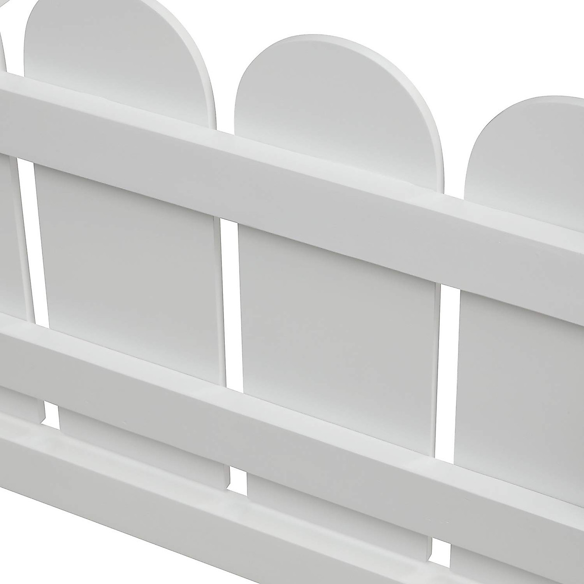 Harper & Bright Designs House Bed Twin Kids Bed Floor Bed Frame with Roof and Fence, Box Spring Needed, for Toddlers, Kids, Teens, Girls, Boys (Twin Size, White)