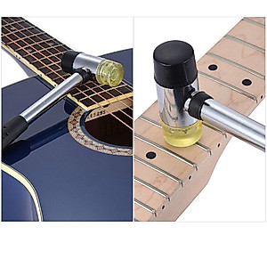 Double Headed Rubber Hammer Mallet Fret Fretboard Fretwork Installing Tool for Guitar Bass Ukelele