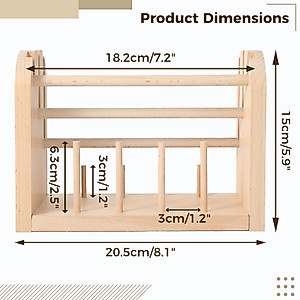 BATTIPAW Yarn Holder Wool Yarn Spindles, 3 Spools + 8 Spools Wooden Thread Holder for Embroidery Quilting Sewing, Multifunctional Beech Thread Rack Organizer for Crochet and Knitting