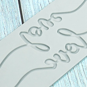Love Silicone Lace Mold, Cake Mat, Fondant Impression Mats, Heart Pattern Lace Mat for Cake Decorating Valentine's Day (A_6.40x5.52x0.12inch)