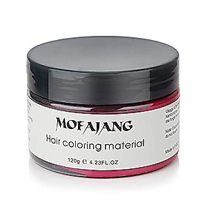 Instantly Color Hair Wax Temporary Hair Color Wax Hair Dye Hair Paint Rose Red Halloween Decorations for Hair Halloween Cosplay Instant Hair Dye Temporary Hair Makeup Wax Party Cosplay