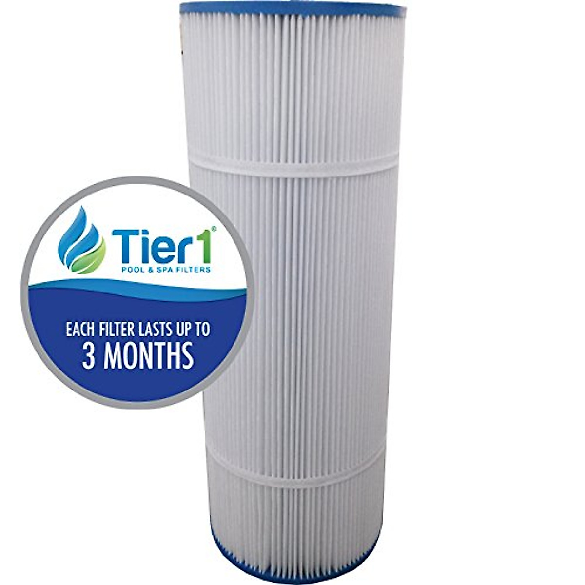 Tier1 Pool & Spa Filter Cartridge 4-pk | Replacement for Hayward Star Clear C500, FC-1240, Pleatco PA50, C-7656, Pentair Purex CF-50 and More | 50 sq ft Pleated Fabric Filter Media