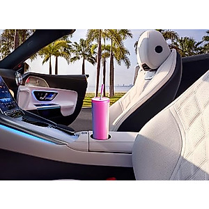 Meoky 30 oz Insulated Tumbler with Lid and Straw, Stainless Steel Vacuum Insulated Tumbler, Keeps Cold for 24 Hours, 100% Leak Proof, Fits in Car Cup Holder (Carnival)