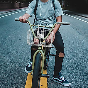 Alipis 1pc Off Mesh Bicycles Silver Lid Frame Road Front Replacement Mountain Folding Collapsible in Iron Rack Baskets Cruisers Back with Accessory Hanging Lift Handlebar Bike Container