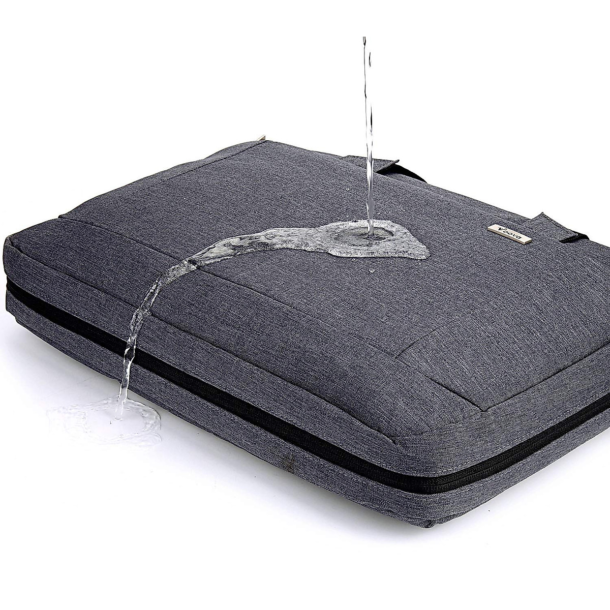 Voova Laptop Bag 15.6 15 14 Inch Briefcase, Expandable Computer Shoulder Messenger Bag Waterproof Carrying Case with Tablet Sleeve, Organizer for Men Women, Business Travel College School-Gray