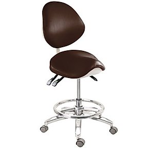 APHRODITE® PU Leather Deluxe Mobile Chair Saddle-1 Doctor's Stool with Circle Sold by East Dental …