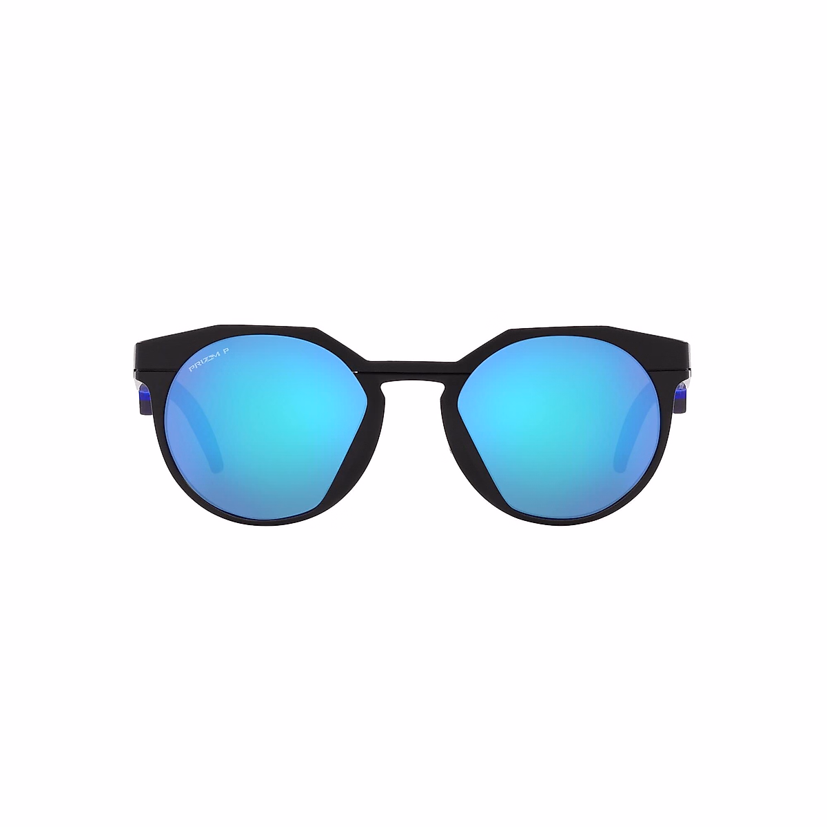 Oakley Men's OO9242 HSTN Round Sunglasses, Matte Black/Prizm Sapphire Polarized, 52 mm