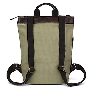 CHALA Safari Backpack Faux Leather / Canvas - Moose -Olive