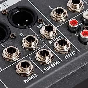 Fineshine 8/12/16 Channel Audio Mixer Sound Mixing Console with Bluetooth USB,PC Recording Input, XLR Microphone Jack, 48V Power, RCA Input/Output for Professional and Beginners (12 channel)