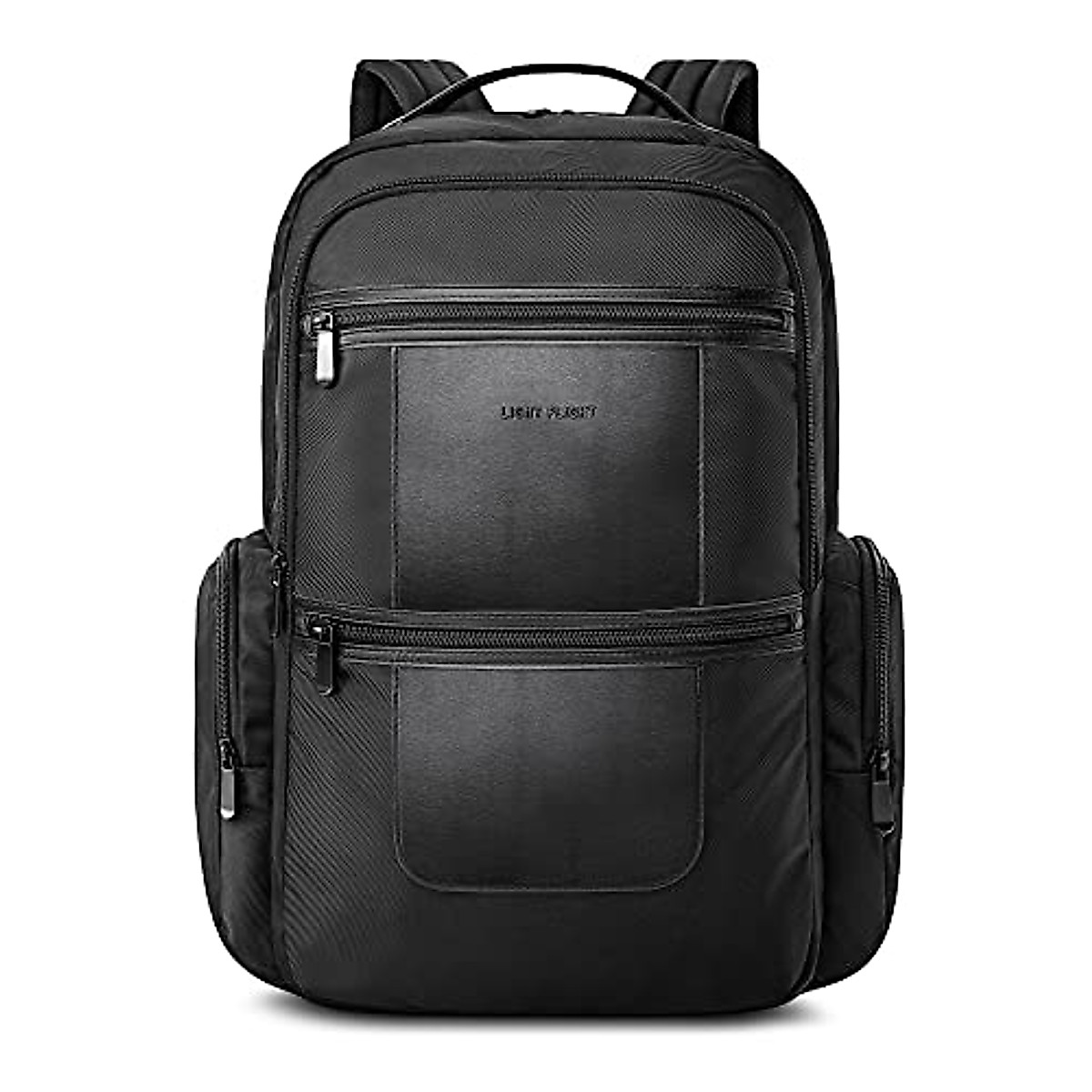 LIGHT FLIGHT Work Backpack Men, 17.3 Inch Business Smart Backpack, Water Resistant Laptop Backpack with USB Charging hole, Black