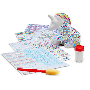 Melissa & Doug Decoupage Made Easy Unicorn Paper Mache Craft Kit with Stickers