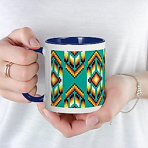 CafePress Native American Design Turquoise Mugs Ceramic Coffee Mug, Tea Cup 11 oz