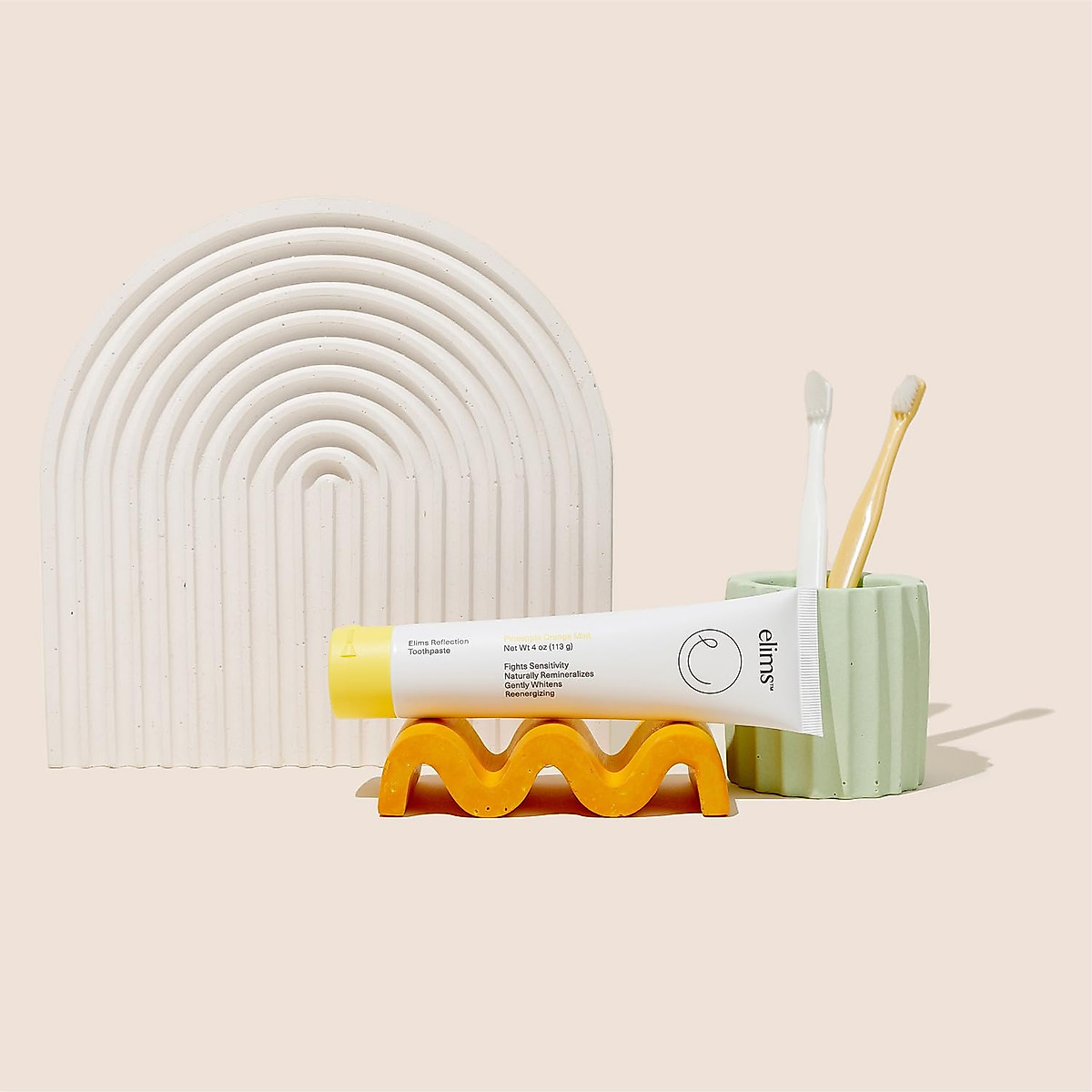 ELIMS Nano Hydroxyapatite Fluoride Free Toothpaste - Xylitol Remineralizing Toothpaste for Whitening Sensitive Teeth - SLS Free Orange Pineapple Mint Flavored Toothpaste for Adults & Kids 4oz