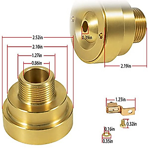 DearChan Swimming Pool Spa Brass Deck Jet Fountain Crown Nozzle w/Ground Lug