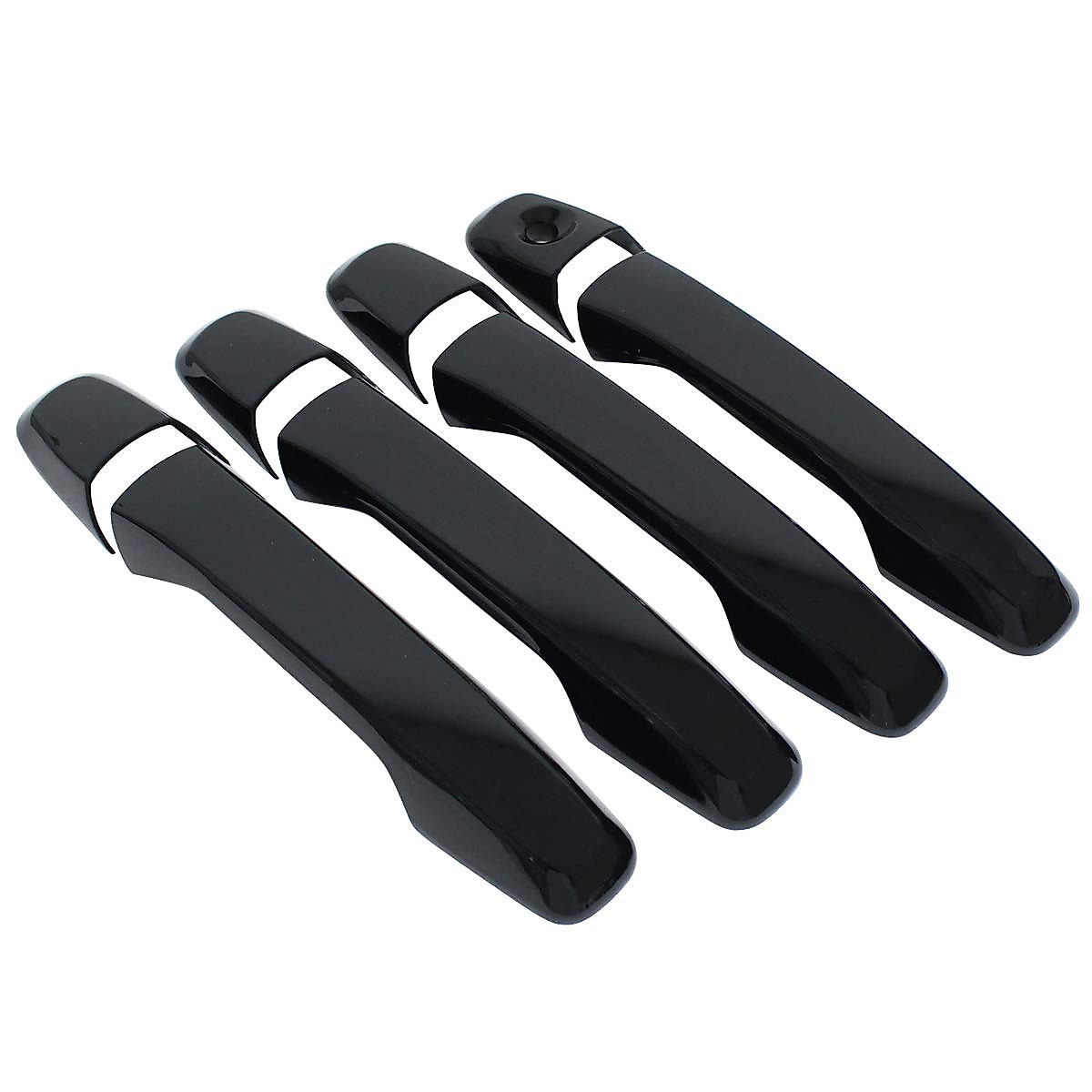 NewYall Black Exterior Door Handle Covers for Ford Edge Explorer 2011-2016 Outer Front Rear Left Driver and Right Passenger Side