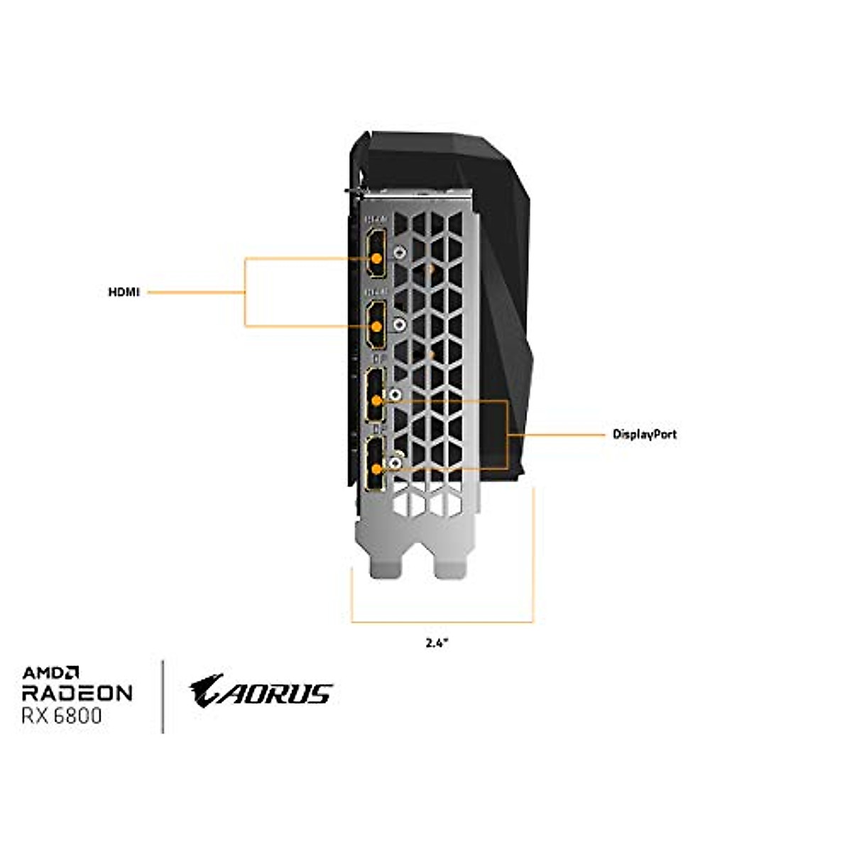 Gigabyte AORUS Radeon RX 6800 Master 16G Graphics Card, MAX-Covered Cooling, 16GB 256-bit GDDR6, GV-R68AORUS M-16GD Video Card