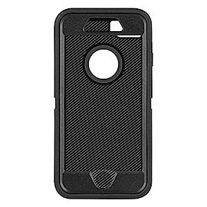 JIETWU for iPhone 8/iPhone 7 Built-in Screen Protectior Case, Drop Shock Dust Protection Strong and Durable Heavy Duty Full Body Rugged 3-Layer Military for iPhone 8/iphone7 Case (Black)